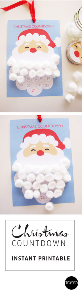 DIY Santa Countdown Advent Calendar | TOMFO