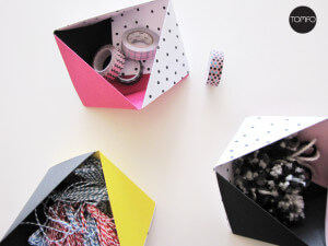 How to make this triangle box from cardboard | TOMFO