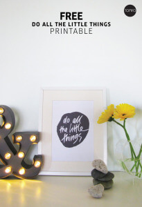 Do all the little things – free printable | TOMFO