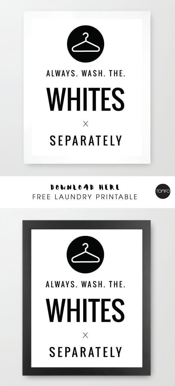 Free laundry quote printable | TOMFO