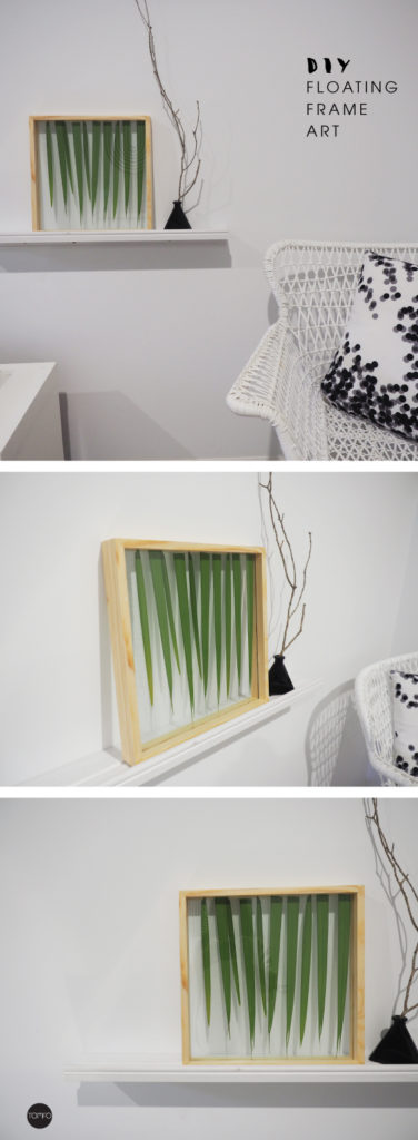 DIY floating frame art | TOMFO